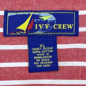 Ivy Crew | Shirts | Ivy Crew Mens Xl Red Stripe Shirt Nwt | Poshmark